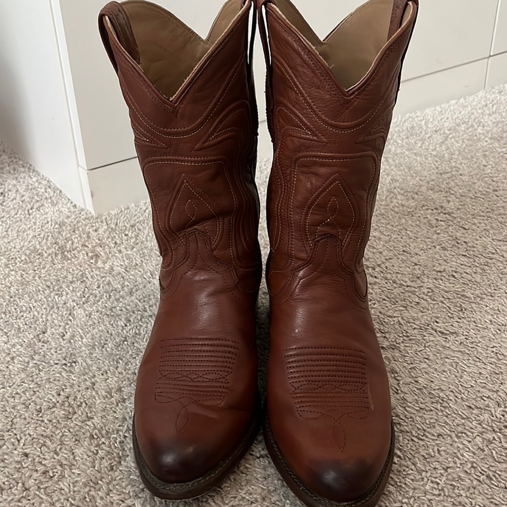 Tecovas Cartwright Bourbon Calf Cowboy Boot, Size 7.5… - Gem